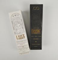 China Custom Wholesale Foldable Small Black Luxury Hot Stamping Gold Foil Gift Cosmetic Packaging Paper Box for sale