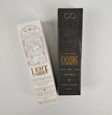 China Custom Wholesale Foldable Small Black Luxury Hot Stamping Gold Foil Gift Cosmetic Packaging Paper Box for sale