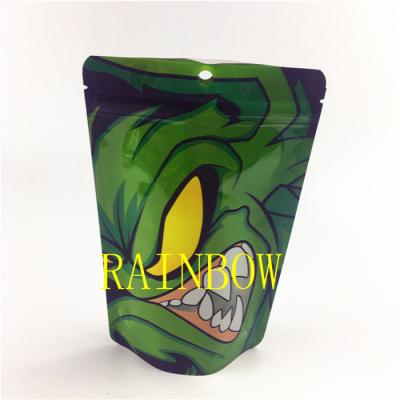 China 200pcs MOQ digital printing 7g Childproof heat seal aluminum foil edible mylar bags with custom LOGO for sale
