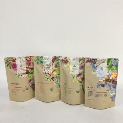 China Cmyk  1.2C MPET Stand Up Zipper Pouch 1.5C PA For Tea / Coffee for sale