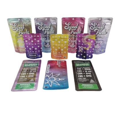 China SGS 120mic MOPP Children Resistant Mylar Bag 500mg VMPET Candy Edibles for sale