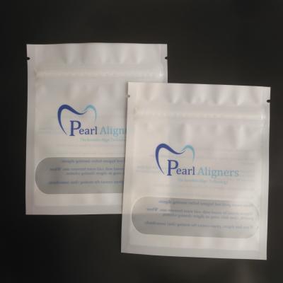 China MOPP PE Clear Aligners Plastic Pouches Packaging Three Side Seal Vmpet for sale