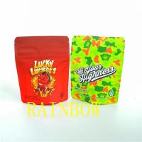 China 3.5g 7g Custom soft touch plastic mylar foil stand up zipper pouch weed seeds candies packaging bag with logos for sale