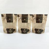 China Digital Printed Stand Up Pouch Kraft Paper Smell Proof Bags Food Packaging Doypack With Window for sale