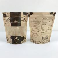 China Digital Printed Stand Up Pouch Kraft Paper Smell Proof Bags Food Packaging Doypack With Window for sale