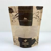 China Digital Printed Stand Up Pouch Kraft Paper Smell Proof Bags Food Packaging Doypack With Window for sale
