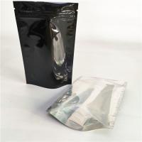 China Small Black Aluminum Foil Coffee Bean Plastic Pouches Zipper Packaging Bags for sale