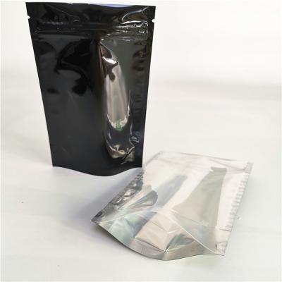 China Small Black Aluminum Foil Coffee Bean Plastic Pouches Zipper Packaging Bags for sale
