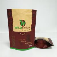 China Matte Finish Gravure Printing Aluminum Foil Plastic Pouches Packaging 250g Coffee Ziplock Bag With Valve for sale