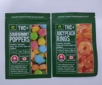 China 1g 4g 7g 10g Aluminum Foil Buddies Packaging Bag CBD gummies pouch delta 8 smell proof bag With Zipper for sale