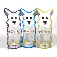 China Custom Resealable Plastic Zip Lock Dog Treats Packaging With Clear Window Soft Touch Plastic 3.5g Packs Mylar Bags  for sale