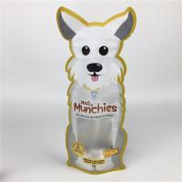 China Custom Resealable Plastic Zip Lock Dog Treats Packaging With Clear Window Soft Touch Plastic 3.5g Packs Mylar Bags  for sale