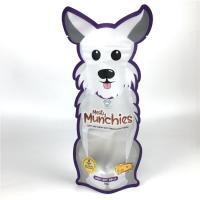China Custom Resealable Plastic Zip Lock Dog Treats Packaging With Clear Window Soft Touch Plastic 3.5g Packs Mylar Bags  for sale