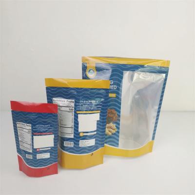 China MOPP Plastic Stand Pouch Sachet Packaging Transparent Window CMYK Pantone for sale