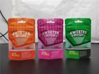 China CBD Candy Food Stand Up Mylar Bag Plastic Packaging Smell Proof for sale