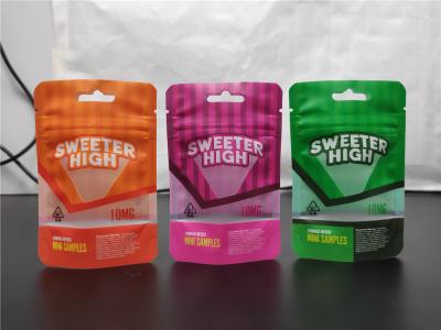 China CBD Candy Food Stand Up Mylar Bag Plastic Packaging Smell Proof for sale