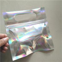 China Gummy Candies Food Grade Holographic Stand Up Pouches CYMK Digital Printing With Hole for sale