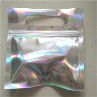 China Gummy Candies Food Grade Holographic Stand Up Pouches CYMK Digital Printing With Hole for sale