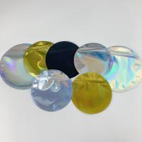 China Resealable Holographic Mylar Aluminum Foil Bags Die Cut Custom Shaped 3.5G for sale