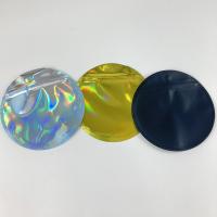 China Resealable Holographic Mylar Aluminum Foil Bags Die Cut Custom Shaped 3.5G for sale