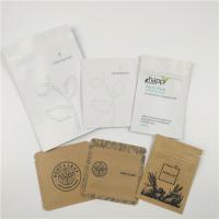 China Mini Kraft Paper Cosmetic Pouch Packaging With Zipper Empty Foil Coffee Tea Pill Sachet for sale