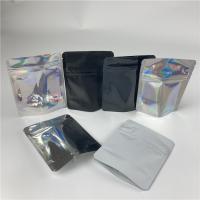 China Matte Hologram Stand Up Bag Aluminum Foil See Through Bag For Make Up Tools for sale