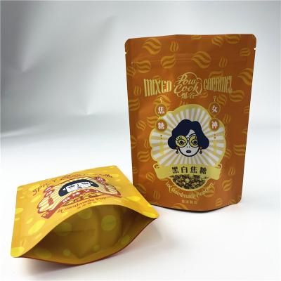 China Printed Snack Protein Bar Popcorn Mylar Ziplock Bags Plastic Food Package 250g for sale