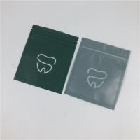 China Matt Black Braces Aligners Flat Mylar Ziplock Bags Clear Front For Teeth Accessories for sale