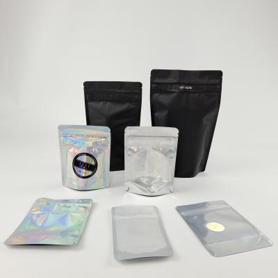 China Resealable Childproof Ziplock Packaging Bags Clear Front Foil Back Edible For Food for sale