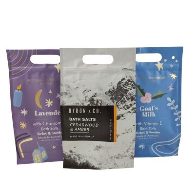 China Custom Design Stand Up Zipper Pouch Body Scrub Packaging Aluminum Foil Mylar Bags for sale