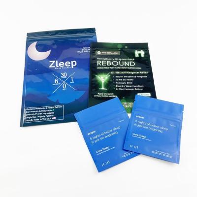 China Biodegradable Foil Kraft Paper Empty Sachet Bags Cosmetic Samples Three Side Sealed Bag for sale
