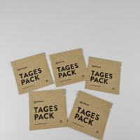 China Custom Printing Biodegradable Kraft Paper Bag MOPP 3 Side Sealed Bags for sale