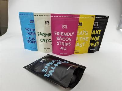 China Reusable Colorful Bio Kraft Paper Custom Printed Bag Pet Food Stand Up Pouch for sale
