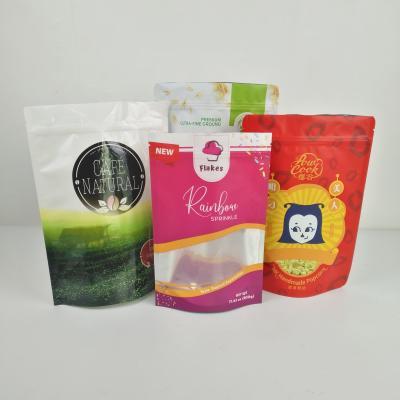 China 3.5g Edible Food Packaging Bag Mylar Stand Up Pouches With Zipper Window for sale