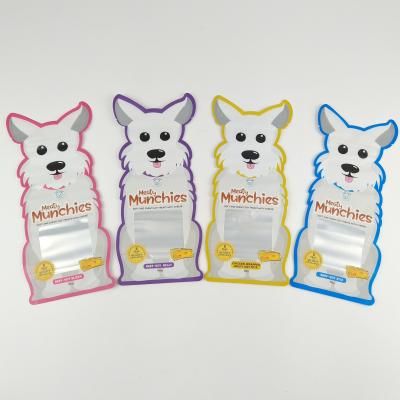China Hologram Printed Irregular Shaped Die Cut Mylar Bags 3.5g - 28g Childproof Smell Proof Bag for sale