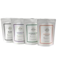 China Custom Logo White Coffee Beans Tea Mylar Aluminum Foil Bags Smell Proof for sale