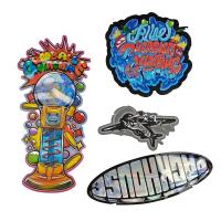 China Custom 3.5g - 28g Shiny Hologram Die Cut Mylar Bags Special Shape For Food Power Cookie for sale