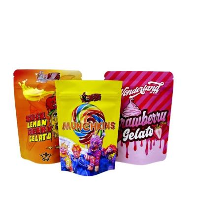 China Minfly Digital Printing Custom Aluminum Foil Resealable Stand Up Smell Proof Zipper Mylar Packaging Pouch Bags For Food for sale