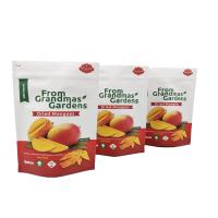 China Low MOQ Custom Stand Up Kraft Paper Bag for Dried Mango Fruit Recycled Resealable Mylar Bags for sale