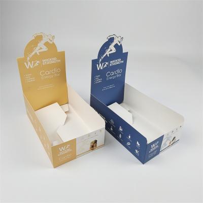 China Glossy/Matte Surface Finish Paperboard Display Packaging Boxes For Chocolate Snack Bars for sale