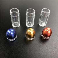 China Pill Bottle Clear Small Capsule Bullet Shape Containers With Metal Cap For Rhino Pill for sale