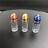 China Pill Bottle Clear Small Capsule Bullet Shape Containers With Metal Cap For Rhino Pill for sale