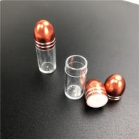 China Pill Bottle Clear Small Capsule Bullet Shape Containers With Metal Cap For Rhino Pill for sale