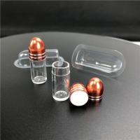China Pill Bottle Clear Small Capsule Bullet Shape Containers With Metal Cap For Rhino Pill for sale