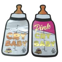 China Custom Printed Child Proof Ziplock Holographic Die Cut Mylar Bag 3.5g Special Shape Gummy Candy Edible Packaging Bag for sale