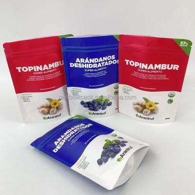 China Digital Printing Reusable Biodegradable Eco Friendly Stand Up Pouch White Kraft Paper Zip Lock Zipper Bag for sale