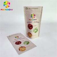 China Digital Printing Reusable Biodegradable Eco Friendly Stand Up Pouch White Kraft Paper Zip Lock Zipper Bag for sale