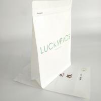 China Digital Printing Reusable Biodegradable Eco Friendly Stand Up Pouch White Kraft Paper Zip Lock Zipper Bag for sale