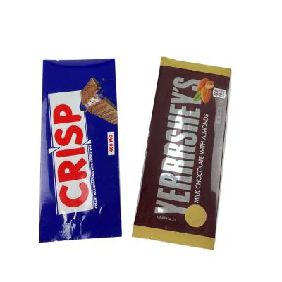 China Custom Printed Food Grade Back Side Sealed Sachet Snack Energy Bar Wrapper Packaging Mushroom Chocolate Bag for sale