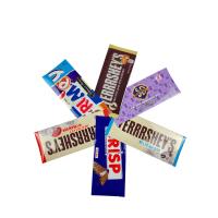 China Custom Printed Food Grade Back Side Sealed Sachet Snack Energy Bar Wrapper Packaging Mushroom Chocolate Bag for sale